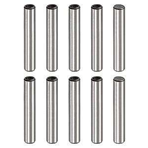 uxcell M3 Internal Thread Dowel Pin 10pcs 5x30mm Chamfering Flat Carbon Steel Cylindrical Pin Bed Bookshelf Metal Devices Industrial Pins