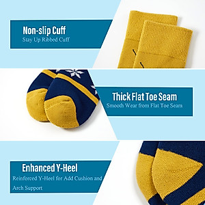 Lollisy Big Boys Ski Socks Kids Winter Warm Socks for Boys Girls Thick Thermal Skating Snowboarding Snow Socks 3 Pack Skiing 10-12 Years