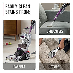 Hoover SmartWash Pet Automatic Carpet Cleaner Machine with Spot Chaser Wand, Deep Cleaning Shampooer, Carpet Deodorizer and Pet Stain Remover, FH53000PC, Purple