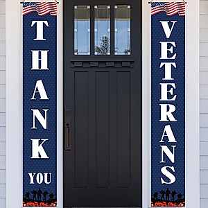 Memorial Day Decorations Thank You Veterans Porch Banner 4th of July Memorial Day Independence Day Patriotic Decorations and Supplies for Home Party