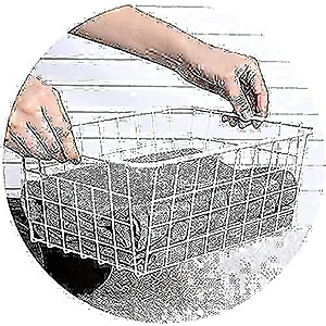 iPEGTOP Deep Refrigerator Freezer Baskets, Large Household Wire Storage Basket Bins Organizer with Handles for Kitchen, Pantry, Freezer, Cabinet, Closets, Pearl White, Set of 5