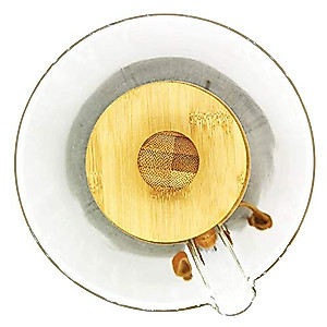 HEXNUB - Bamboo Lid Compatible with Chemex Coffee Makers, Fits All Chemex Cup Sizes, Keeps Coffee Hot or Cold, Fits Collar and Handle Carafes, Bodum 4, 8 and 12 Cup Pour Over Coffee Brewers