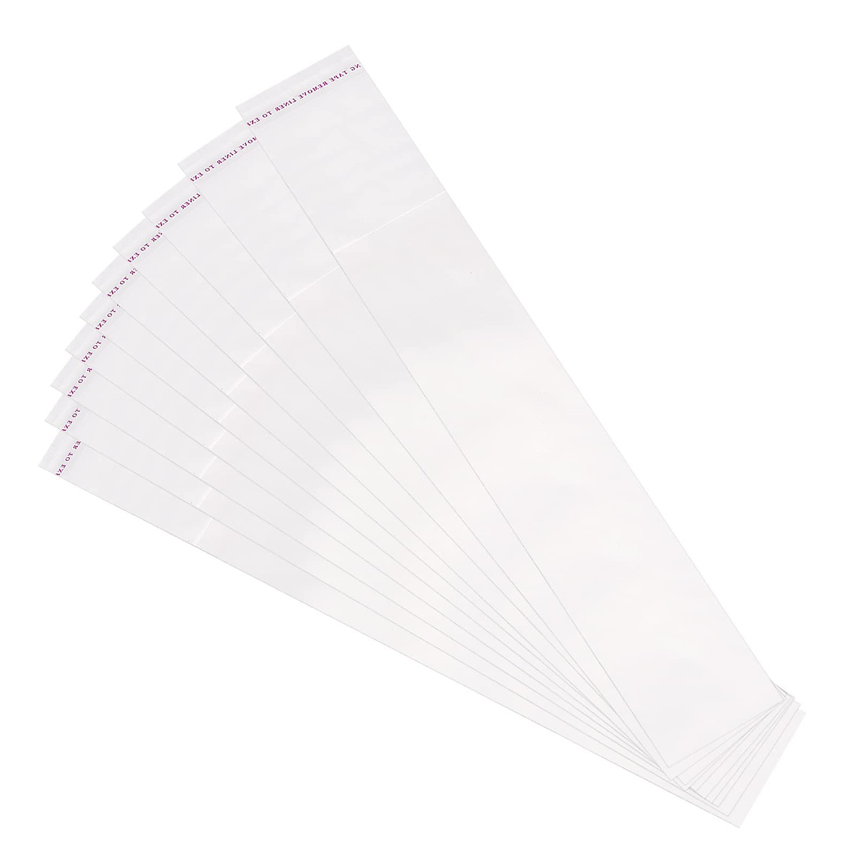 uxcell 100Pcs Clear Cello Bags, 1" x 5" Plastic Self Sealing OPP Cello Treat Bags Cello Poly Bags for Packing Cookies Candy Jewelry Gifts, Clear