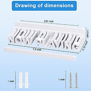 Aivwis Elegant Now Playing Vinyl Record Stand Wall Mount, Now Spinning Vinyl Record Shelf, for wall Decor of Home or Office (White)