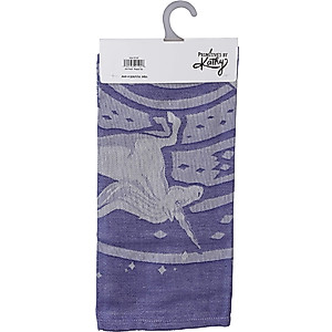 Primitives by Kathy Unicorn Dish Towel - Have a Magical Day - Soft and Absorbent Woven Cotton Jacquard Kitchen Towel, 20" x 28"