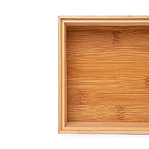 Compactor Osaka Bamboo Storage Box, Extra Small Stackable Wood Storage Box, 15 x 7.5 x H. 6.5 cm, Natural Bamboo, Brown RAN6966