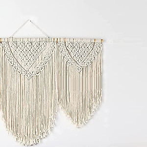 InMalla Large Macrame Wall Hanging Wide Boho Macrame Wall Hanging Decor Art Home Chic Decoration 43 * 32inch (Wall Hanging - Gold Coast)