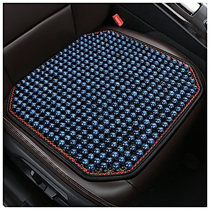 JDbezuge Wood Beaded Car Seat Cover for Cars Trucks, Summer Cooling Seat Cushion, Airflow Car Seat Beads Cover Pad(Blue)