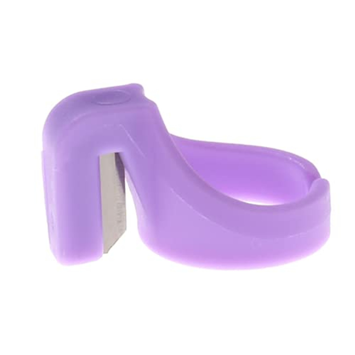 WOIWO 3 PCS Finger Thread Cutter Practical Ring Thread Cutter Ring Knife Sewing Tool Knitting Knife (Random Color )