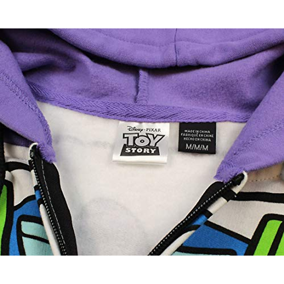 Disney Pixar Toy Story Men's I Am Buzz Lightyear Astronaut Costume Adult Sweatshirt Zip Hoodie (Large)