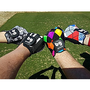 BG Bender Golf Glove | Wear On Left | (Black Bones, Mens Large)