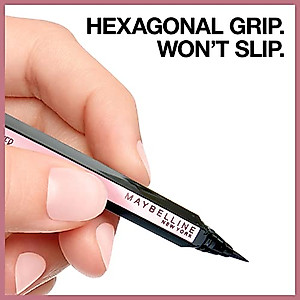 Maybelline Hyper Easy Liquid Pen No-Skip Eyeliner, Satin Finish, Waterproof Formula, Eye Liner Makeup, Pitch Black, 0.018 Fl; Oz