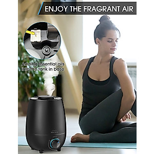 Humidifiers for Bedroom Large Room, Humidifier for Plants, Quiet Top Fill Ultrasonic, Cool Mist Air Humidifier for Baby, Home, Office, Nursery(0.79Gal/3L)