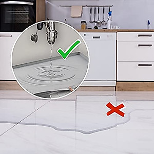 Kitchen Waterproof Under Sink Mat: Silicone Under Sink Liner，Under Sink Liner Drip Tray，34" x 22" Under Sink Kitchen Cabinet Mat，Under Sink Liner Drip Tray，Kitchen Sink Mats