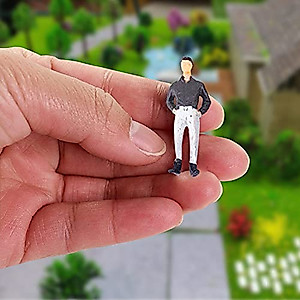 100 Pieces P50 Tiny People Figurines Set 1:50 Scale Model Train People Hand Painted Model Trains Architectural O Gauge Painted Figures for Miniature Scenes