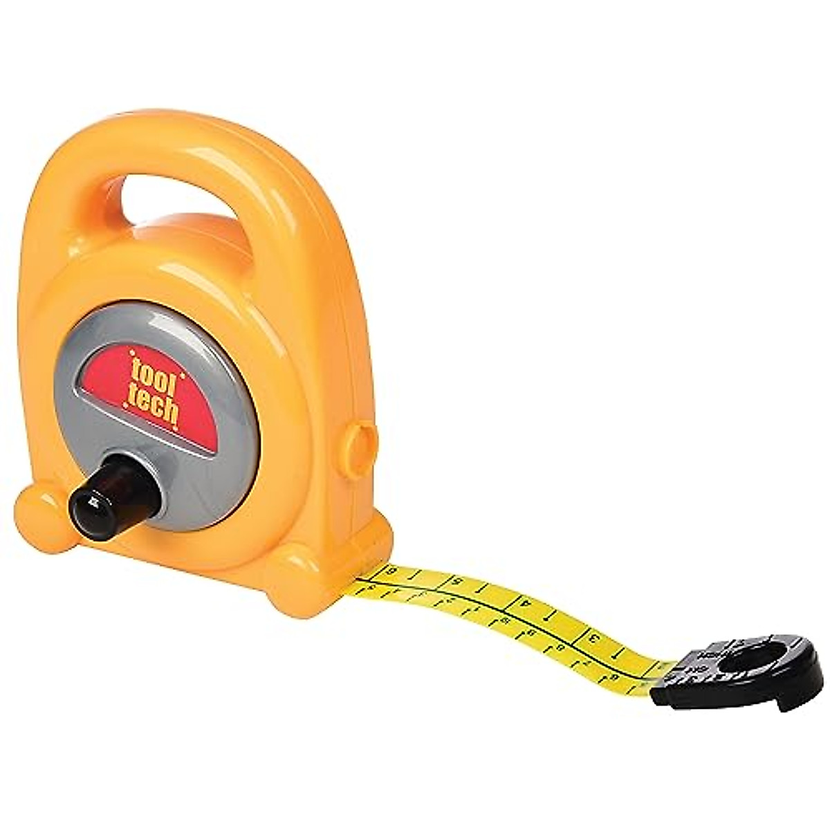 Constructive Playthings Big Tape Measure with Inches and Centimeters, Measuring Tool for STEM Activities, Educational Pretend Play Toddler Toys for 3 Years & Up, Carry Handle, Yellow, 3-Pack
