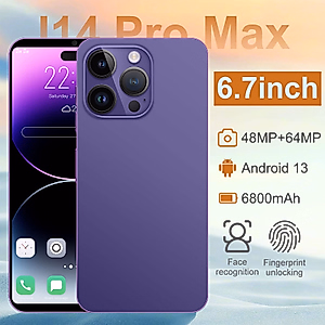 Tangxi Unlocked Android11 Smartphone,4GB RAM 64GB ROM Cell Phone,16MP Camera,Ten Cores Processor,Face Recognition,WiFi,BT,FM,GPS,7000mAh,