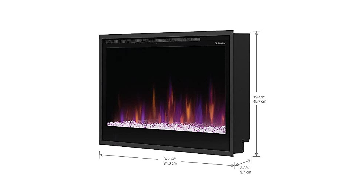 Dimplex 36-Inch Slim Built-in Electric Fireplace with Multi-Fire Color Tech