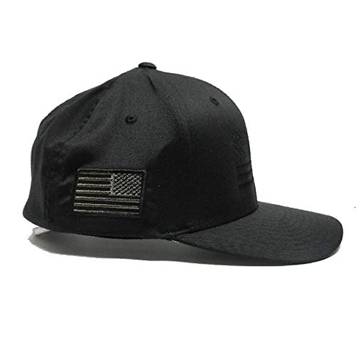 Ultimate American Flag Hat Tactical Operator The Blackout Flexfit (Black, XL/2XL)