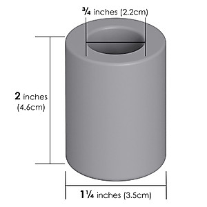 Linkidea 2 Pack Safety Razor Stand, Opening Dia 0.8" (2.2cm) Diatomite Men's Shaving Razor Holder for Bathroom Countertops, Compatible with Vikings, Merkur Double Edge Safety Razor (Grey)