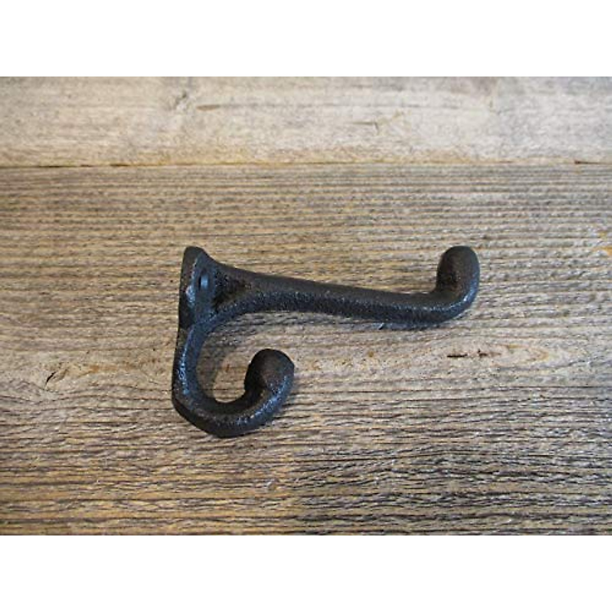 MIDWEST CRAFT HOUSE 5 Black Coat Hooks CAST Iron Acorn 3 1/4" Long HAT Wall School Towel