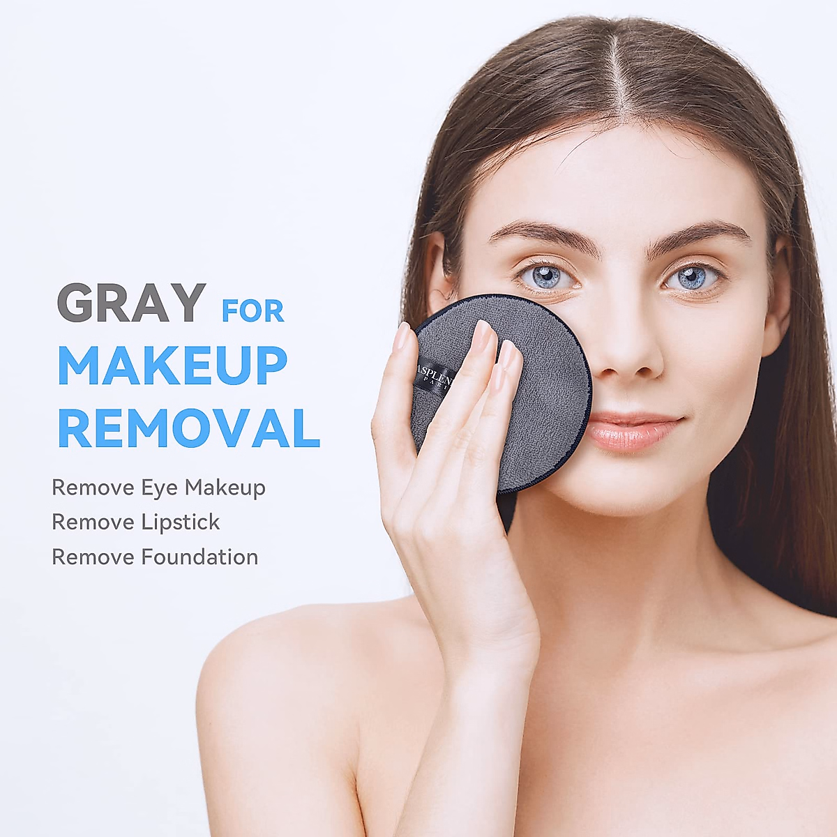 FASPLENDOR Reusable Makeup Remover Pads, Washable Microfiber Remover Pads + Built-in Sponge for Makeup Remover | Facial Cleansing | Body Exfoliating; Dual Texture, Large Size, 4 Count + Laundry Bag…