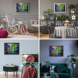 NEILDEN Diamond Painting Kits for Adults Beginners DIY 5D Scenery Diamond Art Kits Round Full Drill Diamond Dotz Diamond Dots Willow Tree Pictures Art for Home Wall Decor 14 x 18 inch