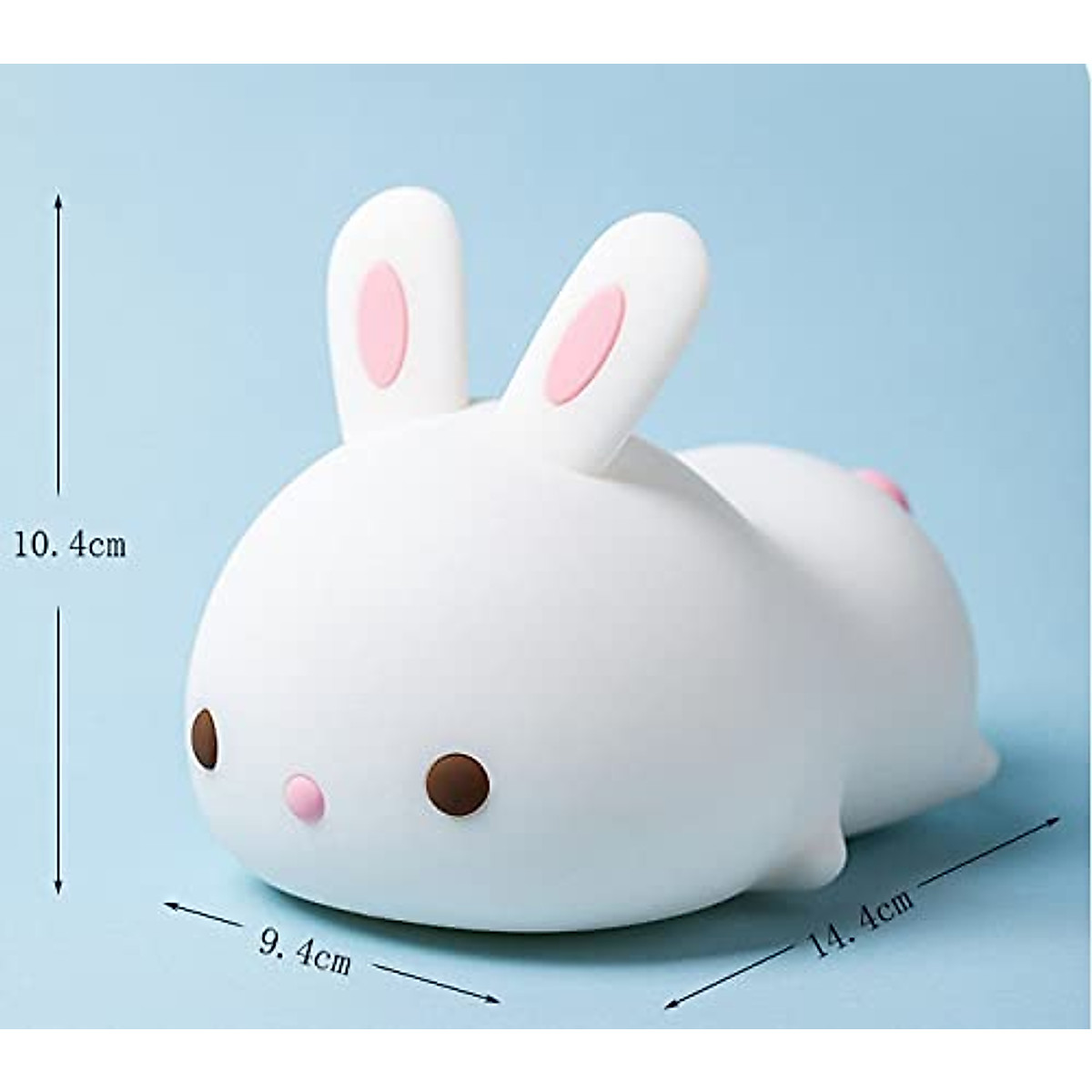 Dimanito Cute Kids Night Light Night Lamp Night Lights for Kids Bedroom Toddler Baby Portable Silicone Battery Led Nightlight Nursery (Cute Bunny)