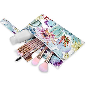 AUUXVA Tropical Succulent Cactus Floral Wet Dry Bag Set Waterproof Reusable Baby Diaper Bags Organizer with Two Zippered Pockets for Travel Beach Swimming Swimsuit Wet Clothes 2 Pack