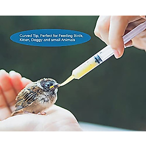 9 Pack 12ml/cc Dental Syringe with Curved Tip & Measurement Disposable Graduated Dental Irrigation Syringe for Oral Dental Care, Tonsil Stones Removing, Lab, Feed Small Pet (Curved-No Measurement)