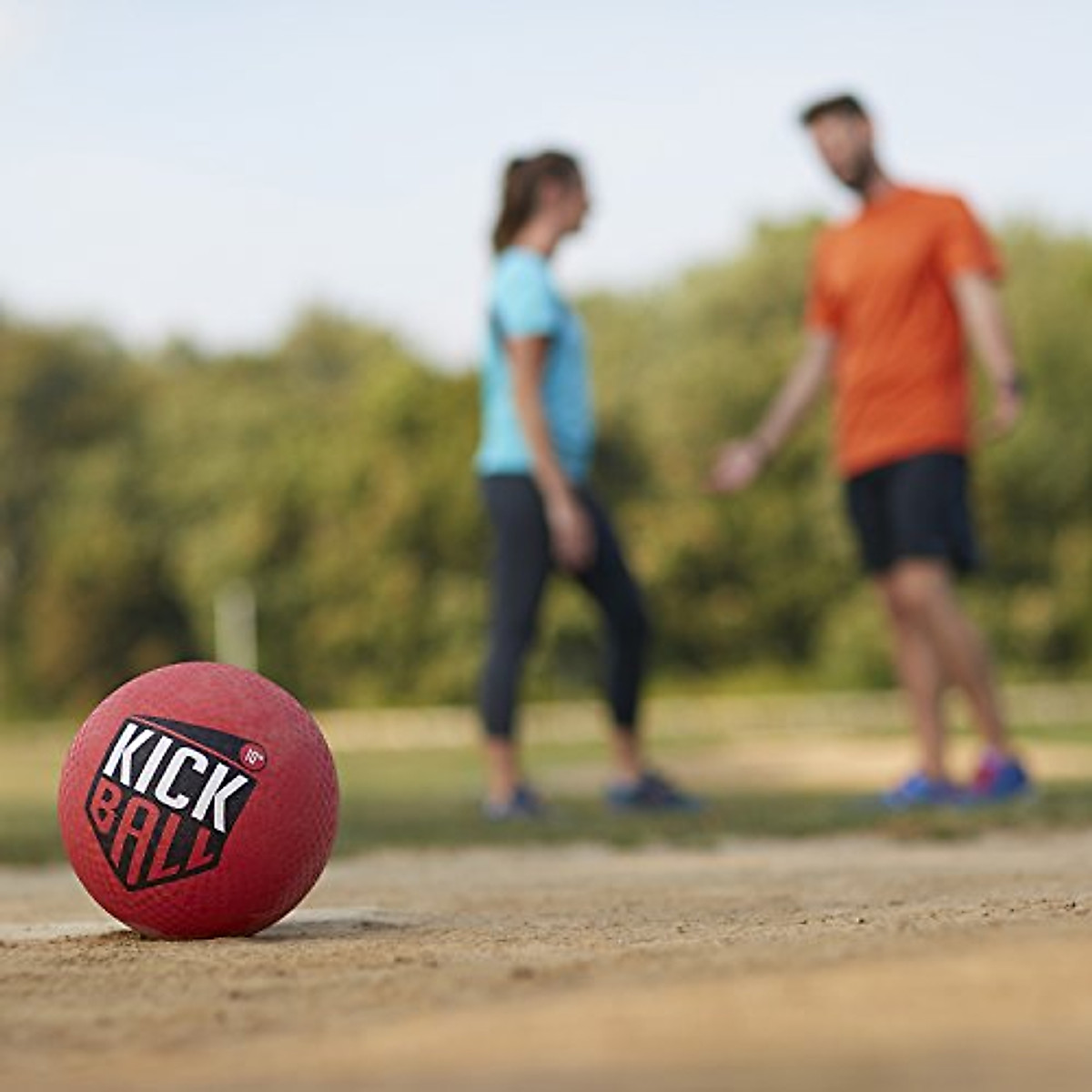 Franklin Sports Rubber Kickball - Kids Playground Ball for Dodgeball + Kickball - 10" Bouncy Ball for Outdoor Games - Red