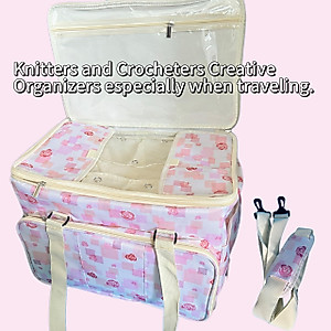 Athena's Elements Embroidery and Cross Stitch Storage Bag – Sewing, Embroidery and Cross Stitch Kits Carrying Bag – Premium Organizer Bag (Rose Pink)