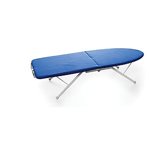 Camco Folding Ironing Board- Easily Folds for Convenient Storage After Each Use Perfect for Traveling, RVs and Campers- (43904), Blue and White