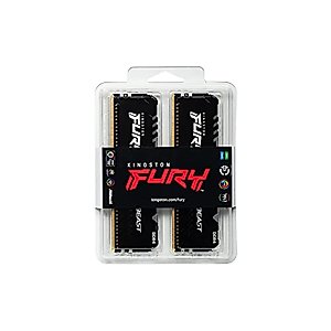 Kingston FURY Beast RGB 32GB (2x16GB) 3200MT/s DDR4 CL16 Desktop Memory Kit of 2 | Infrared Syncing | Intel XMP | AMD Ryzen | Plug n Play | KF432C16BBAK2/32