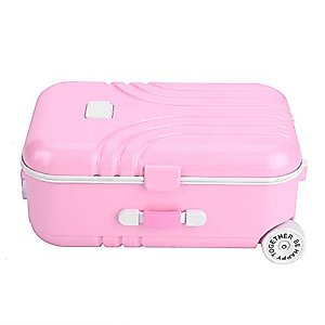 FILFEEL Baby Suitcase Toy, Childs Suitcase, Mini Luggage Box, Cute Plastic Rolling Suitcase Pink