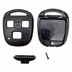 Replacement Key Fob Case Shell Fit For Toyota 3 Buttons Keyless Entry Remote Car Key Fob Cover Housing (Casing Only Model 2)