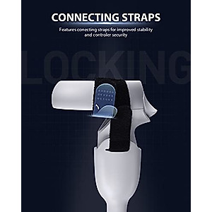 Amavasion VR Golf Club Handle Accessories Compatible with Meta/Oculus Quest 2 Enhance Immersive VR Game Experience (White/red)