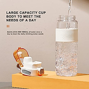 CMSH Sport Water Bottle 24oz&32oz large diameter flip top water bottle with Straw & Anti-scalding,One-click open,two ways to drink, suitable for all occasions Sports fitness leisure（32OZ-Pink