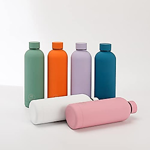 HISHTA 750mL Insulated Drinking Water Bottle - Double Wall Stainless Steel, BPA-Free, 12-24 Hour Thermal Insulation Performance, Sports Water Bottle with Secure Twist Cap - Orange