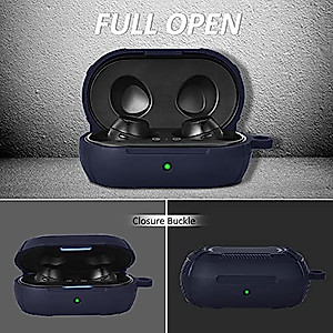 AIRSPO Case Designed for Galaxy Buds Plus Case (2020) / Galaxy Buds Case (2020) Full-Body Protective Skin with Keychain(Midnight Blue)