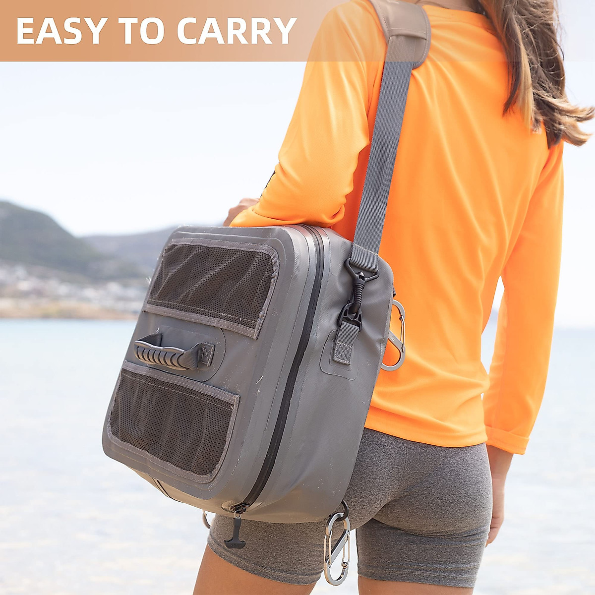 THURSO SURF Waterproof Paddle Board Cooler Bag Paddle Board Accessories SUP Deck Bag Multi-Functional Durable PVC Material Mesh Top Pocket Portable Premium Insulated Spacious 20 Can