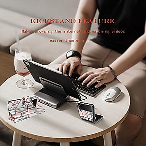 NJJEX Galaxy Z Flip 4 5G Case, for Samsung Galaxy Z Flip 4 5G Wallet Case, [9 Card Slots] PU Leather ID Credit Holder Folio Flip [Detachable] Kickstand Magnetic Phone Cover & Lanyard [Marble Pink]