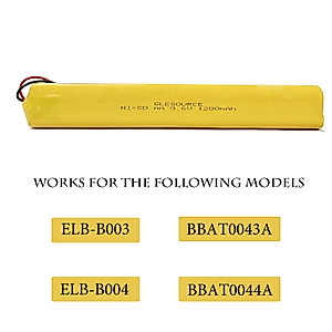 GLESOURCE 9.6V BBAT0043A Emergency Light Battery, AA*8 1200mAh Batteries Compatible for OSI OSA228 DANTONA CUSTOM-306-U BBAT0044A BAA-96 ELB-B003 Exit Sign Battery Replacement (2 Pack)
