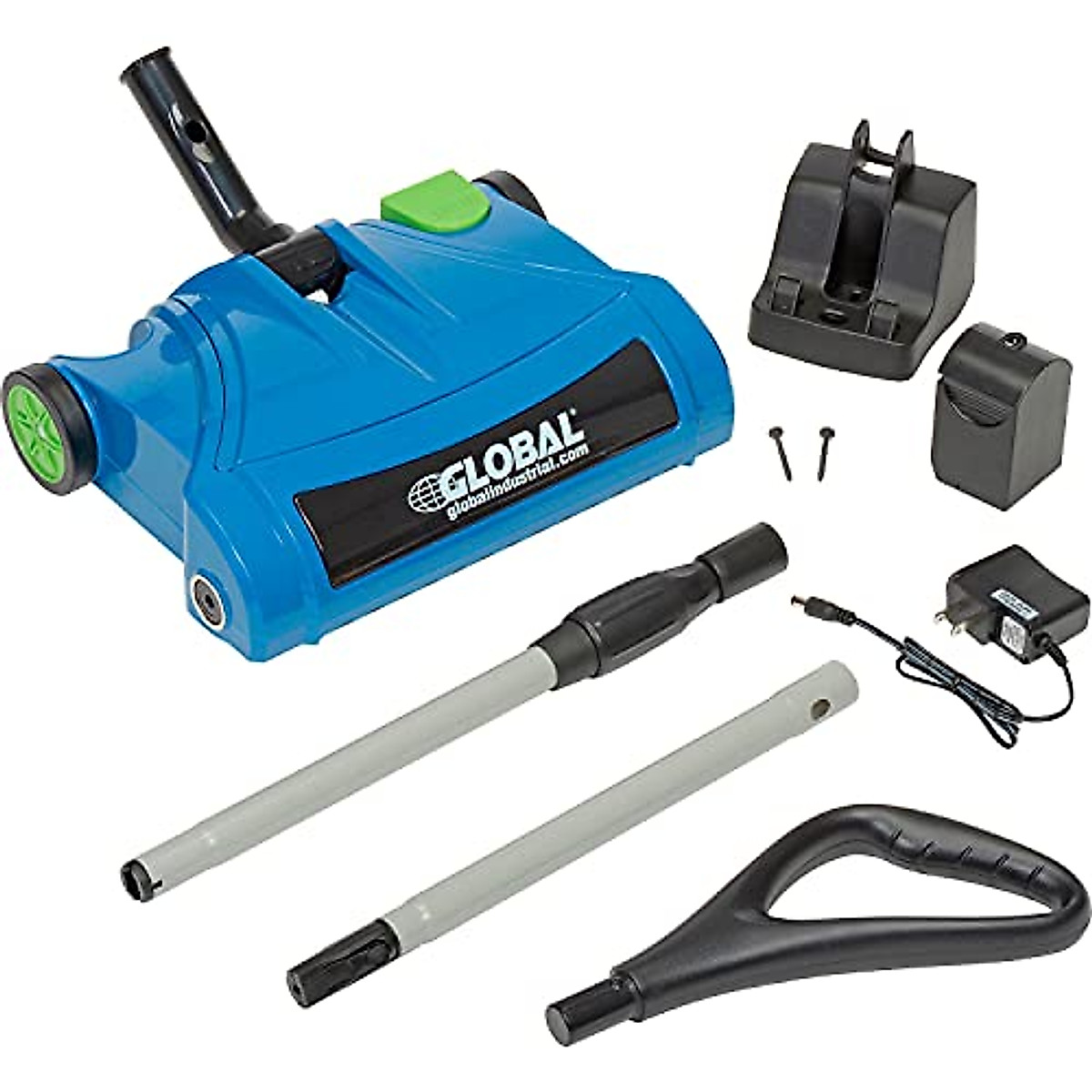 Global Industrial Rechargeable Cordless Sweeper, 12" Cleaning Path
