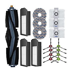 WINWINHOME Replacement Accessories Kit Fit for ECOVACS Deebot X1 Omni/X1 Turbo /X1 Plus Robot vacuum, Main Brush Filter Mop Pad Dust Bags Replacement parts (18 Pack)