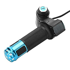 Throttle Set, Very Linear Acceleration, Throttle with LED Screen Handle with Key Knocker for Electric Bike 4 Colors(Blue)