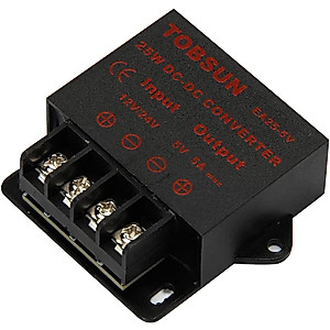 DC-DC Buck Converter 12V 24V Step Down to 5V 5A 25W Voltage Regulator Power Converter Adapter Module Transformer