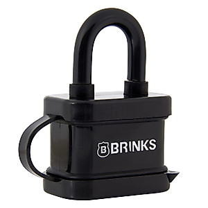 BRINKS - 40mm Laminated Steel Weather Resistant Padlock, 3-Pack - Vinyl Wrapped and Chrome Plated with Hardened Steel Shackle