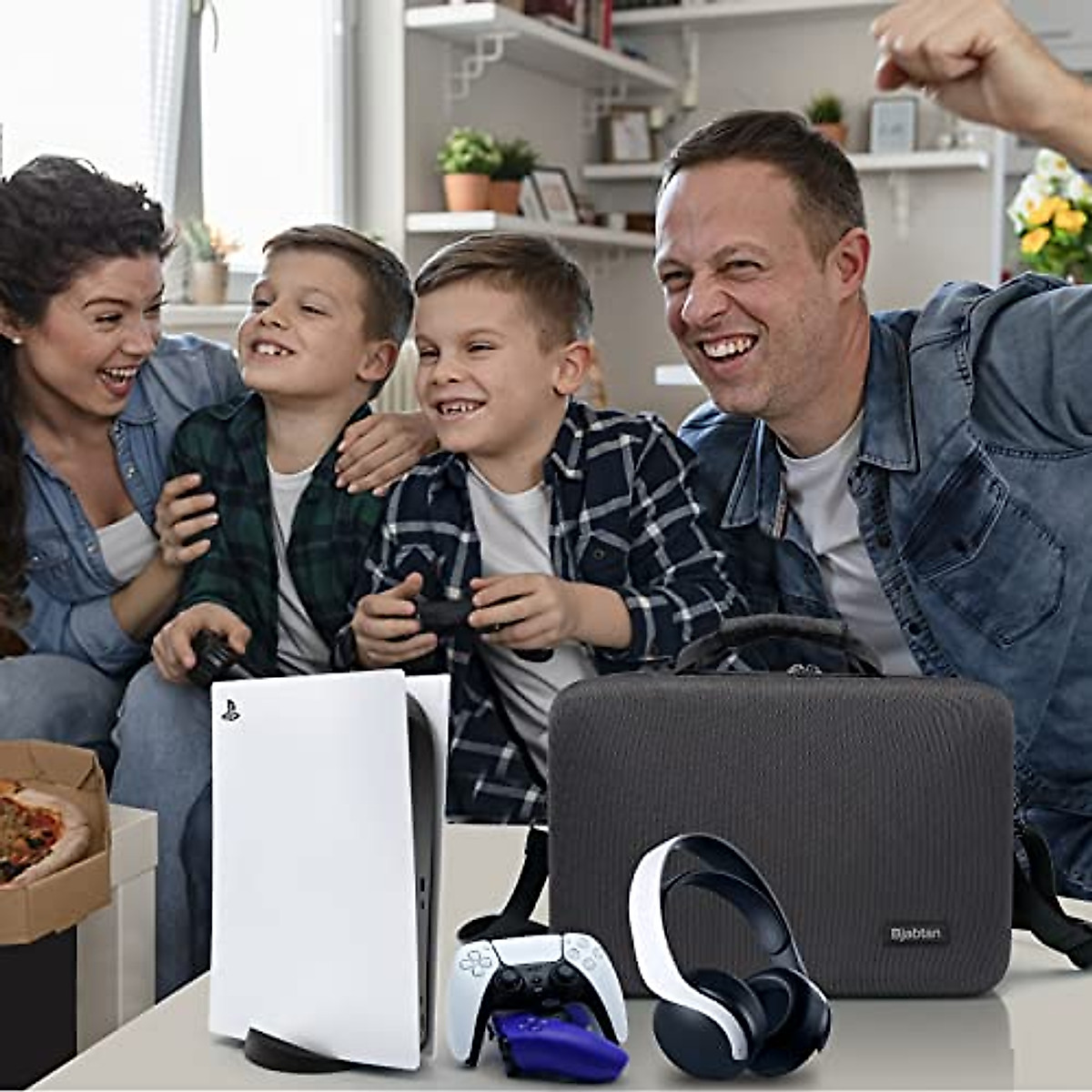 Carrying Case for PS5, Hard Shell Travel Protective PS5 Storage Bag Compatible with Playstation 5 and PS5 Digital Edition,Pro Controller,Headset,PS5 Host Base,Game Cards and Gaming Accessories