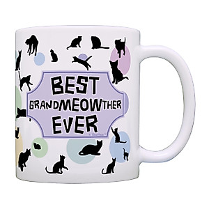 Cat Themed Gifts Best Grandmeowther Cat Cup Cat Related Gifts Cat Grandma Coffee Mug Tea Cup Multi